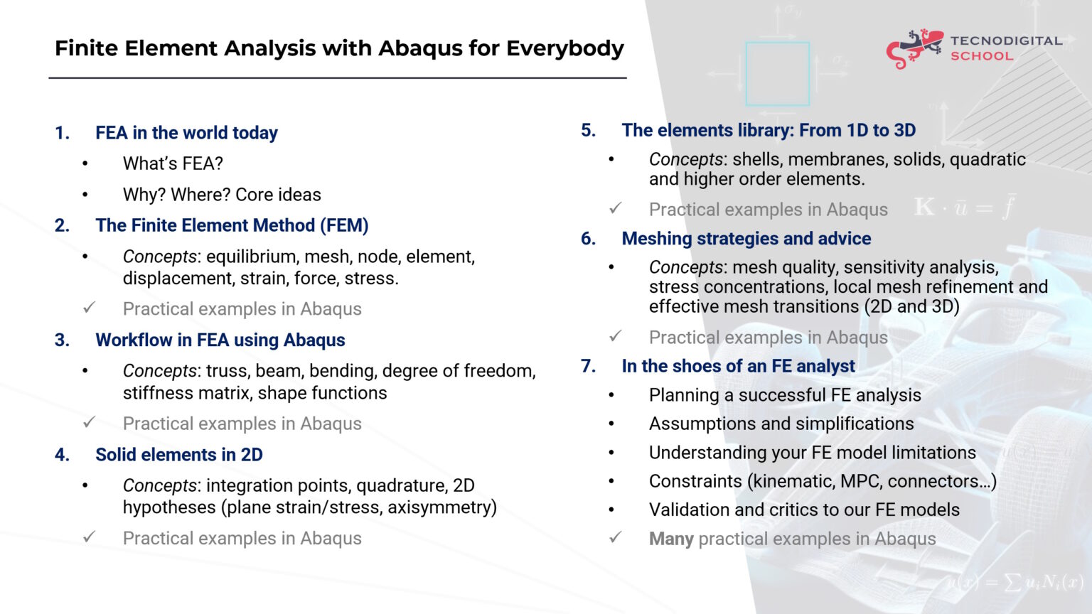 Course Introduction To Fea With Abaqus Tecnodigital School
